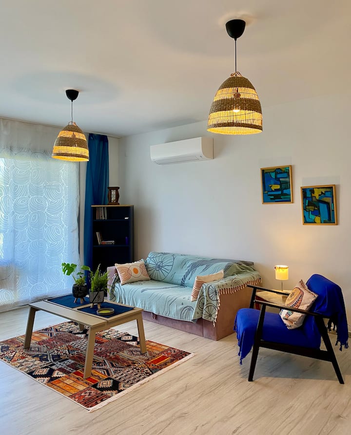Datça Aragon Tatil Evi-mavi/yeşil Manzaralı-ferah - Datça