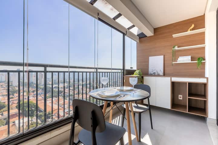 Studio Com Linda Vista No Coração Do Campo Belo - Santo Amaro