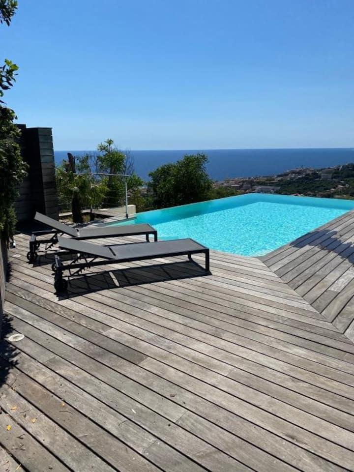 Villa Hauts De Bastia-vue Mer+ Piscine Débordement - Bastia