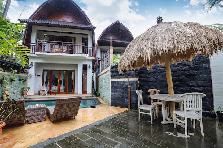 2bdr Villa On The River Bank With River&field View - Bali