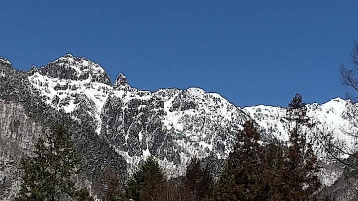 目の前に北アルプス。貸切の露天風呂とログハウス1戸建て - Kamikochi