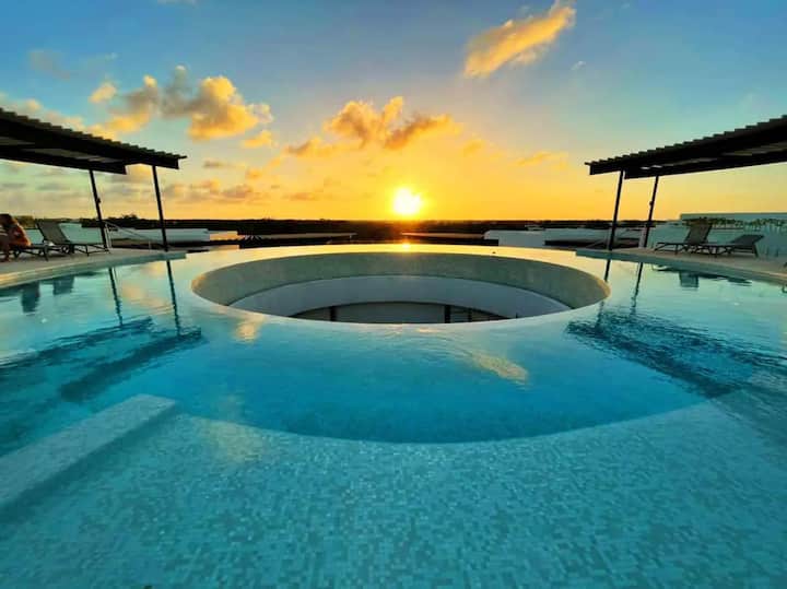 Beautiful Studio With Patio|360° Infinity Pool - Tulum