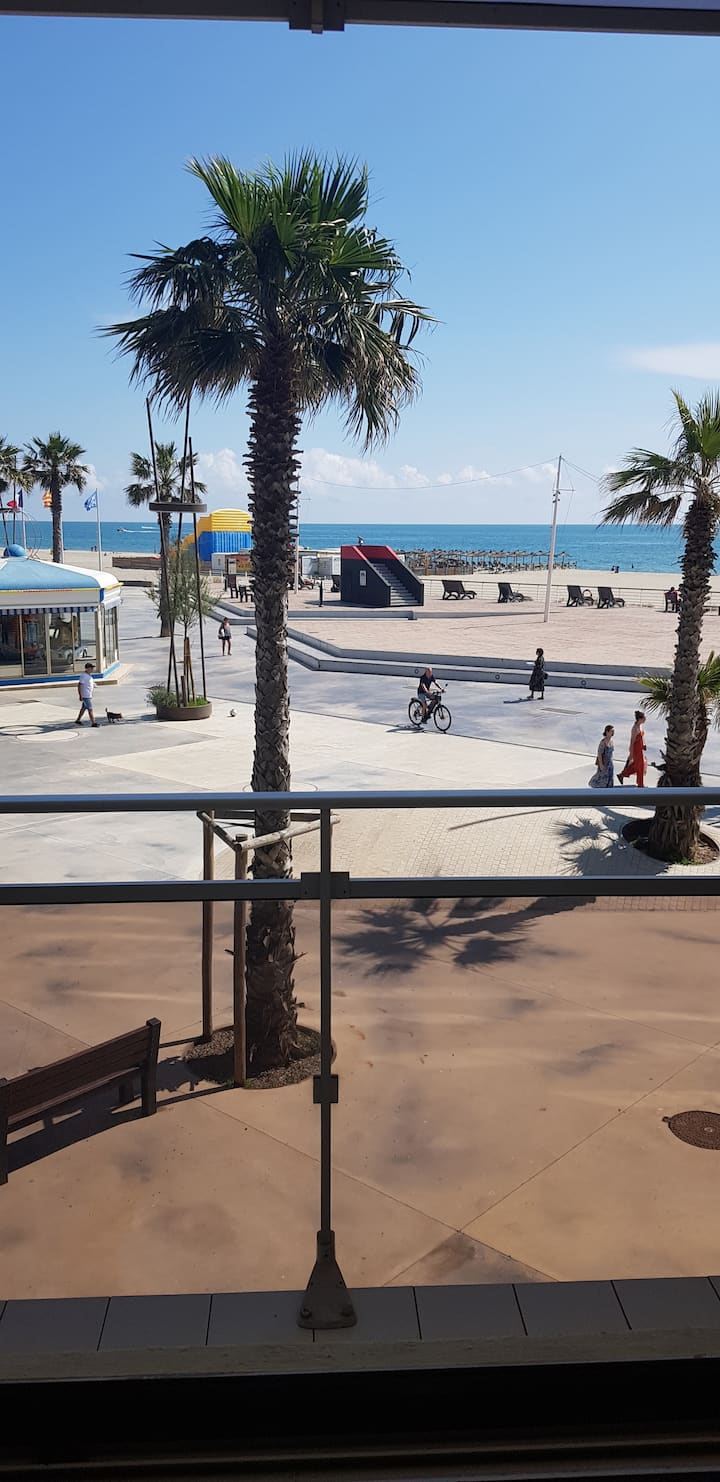 2 Pièces Clim. 2/4 Pers. Vue Mer. Direct Plage - Canet-en-Roussillon