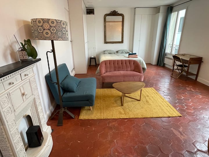 Grande Chambre Toute éQuipée 35m2 - 3 Pers Calme - Paris