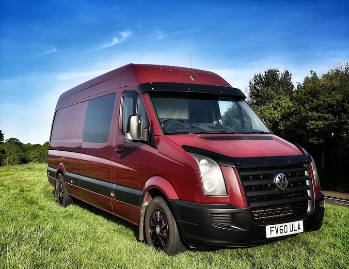 Tour Scotland In Ruby Red, Vw Campervan - Edinburgh, UK