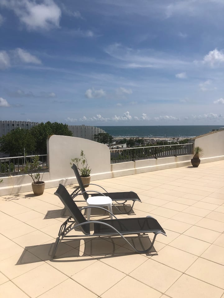 Roof Top Climatisé Vue Mer Et Piscine Et Garage - La Grande-Motte