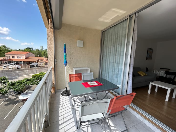 614 - Apt + Parking Proche Tout - Plage du Racou