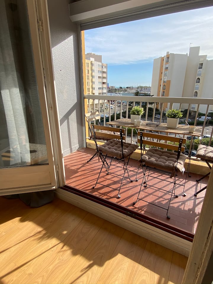 Studio Cabine, Terrasse Et Parking Privé - Mauguio