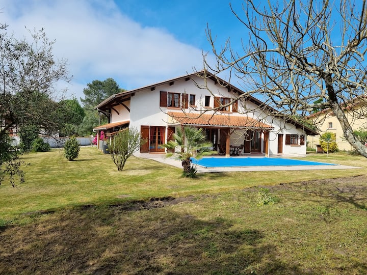 Maison Landaise Familiale Avec Piscine Chauffée - Saint-Girons Plage