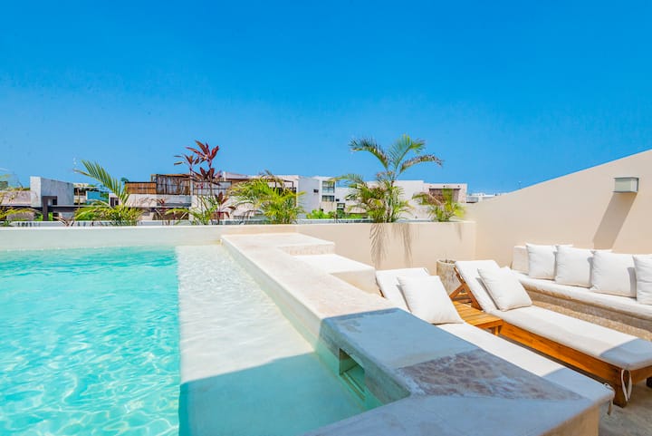1br Boho Chic Penthouse With Private Pool - Tulum