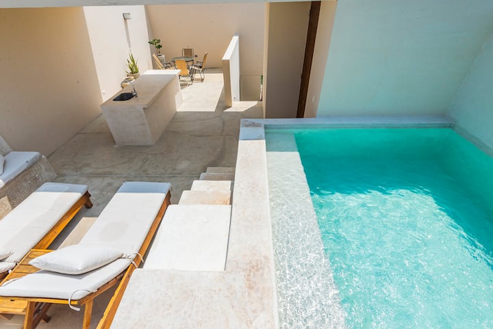 1br Boho Chic Penthouse With Private Pool - Tulum