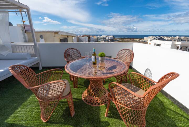 Brand New Ocean View Dx With Rooftop Terrace - El Cotillo
