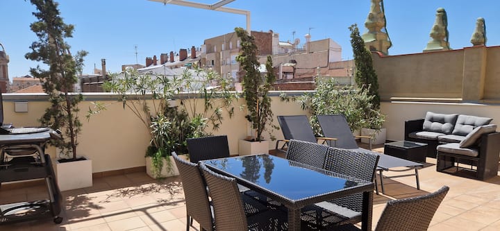 Apartamento Luminoso Con Vistas Y Terraza Privada - Barcelona