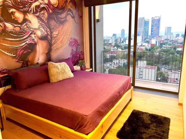 Ph Gran Vista, Gym Y Carril De Nado En Condesa - 墨西哥城