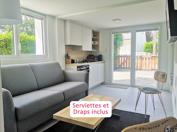 3 Min Des Plages -Petit Appartement Moderne-jardin - Carnac