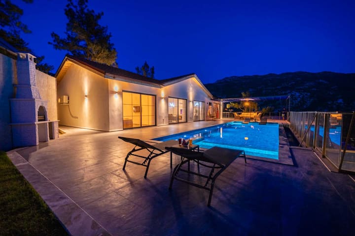 Hill Stone Villas Zeus Tapınağı Hamam Sauna Jakuzi - Kalkan