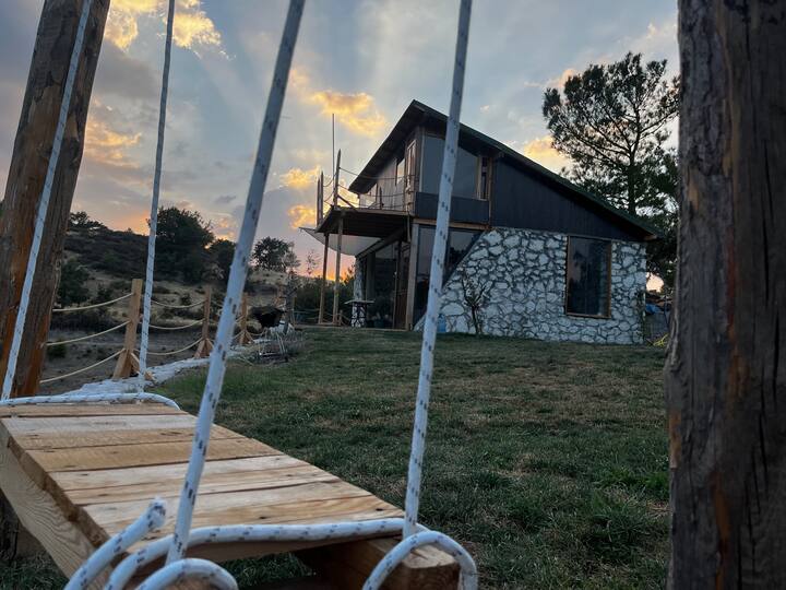 Orman İçI Vadide Alaçatı Taş Evi - Edremit
