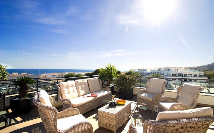 "Penthouse" + Zeezicht 1-4 Pers. - Mojácar