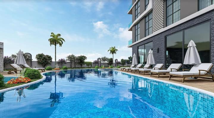 Antares 1+1 With Pool Sauna - Mahmutlar