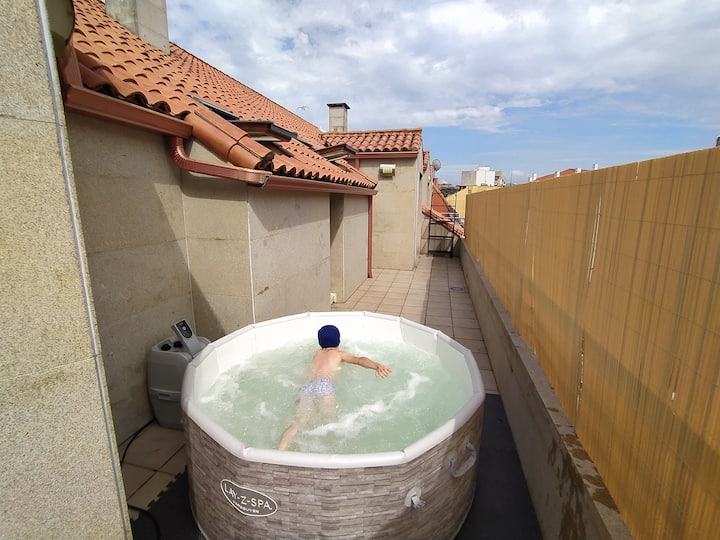 ÁTico Playa Panadeira Con Terraza Y Jacuzzi - Sanxenxo