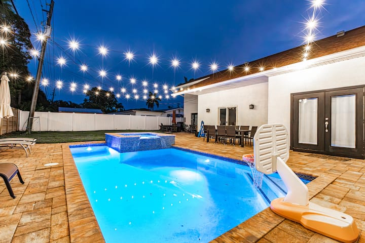 Naples Gem/heated Pool/jacuzzi/firepit/1mile Beach - Naples