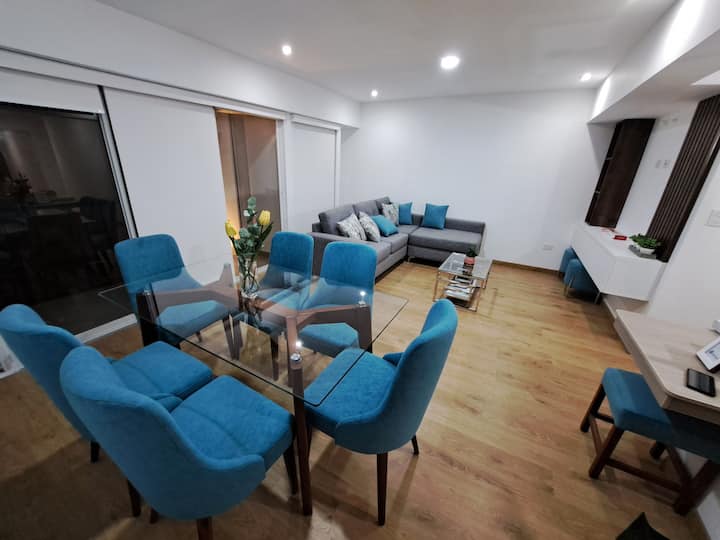 Exclusive New Apt Miraflores Center W/balcony 3br - Lima