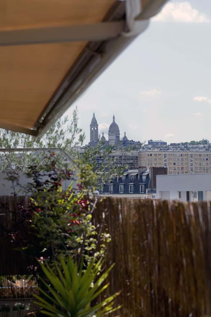 Grande Terrasse Vue Sacré Cœur - Porte de Clichy