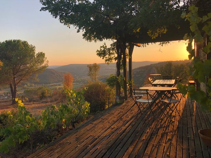 Maison D'architecte Avec Vue Imprenable - Saint-Cirq-Lapopie