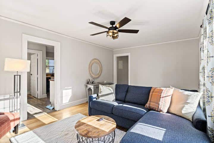 Comfy Sofa Slumber: Stylish Living Room Hideout - Greenville, SC