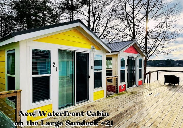 New Waterfront Cabin On Large Sundeck #21 (Yellow) - Steele Creek - Charlotte