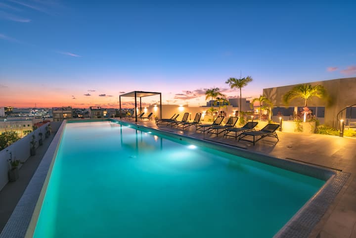 Stunning 2br Apartment With Rooftop Pool And Gym - Playa del Carmen