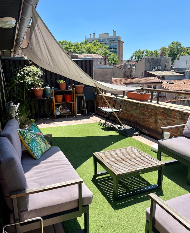 St-aubin - T2 Terrasse Vue Sur Les Toits - Toulouse