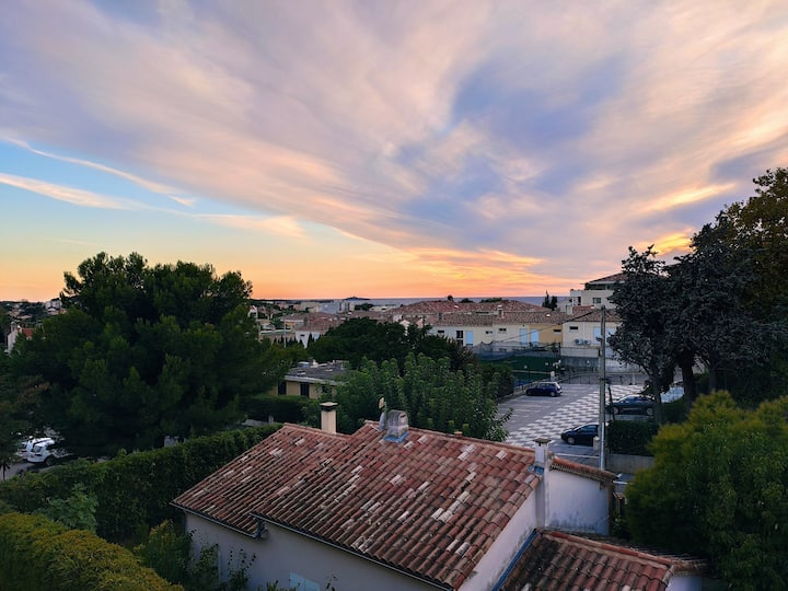 Beau T2 Clim à 7' à Pied De La Plage - Ollioules