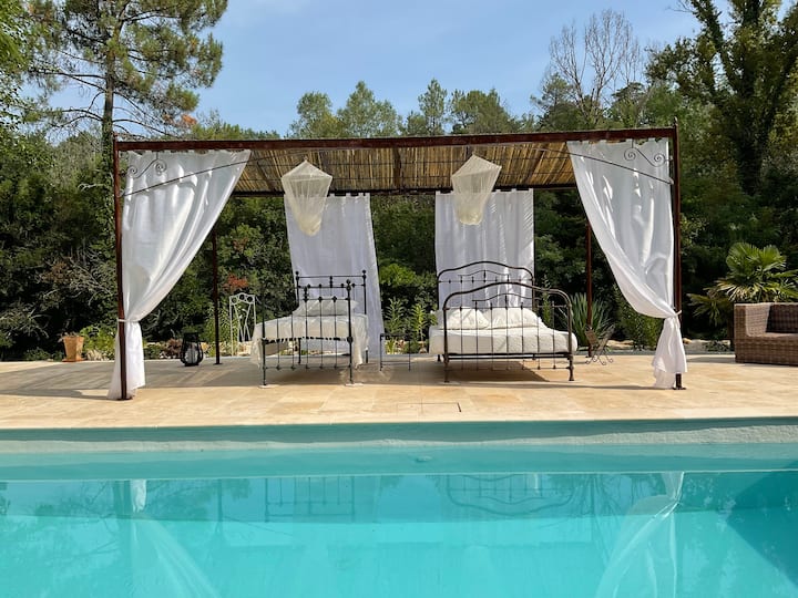 Historisches Steinhaus Mit Pool - Goudargues