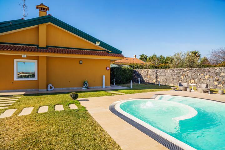 Luxury Villa Paradiso"mare"[pool, Barbeque, Etna] - Acireale