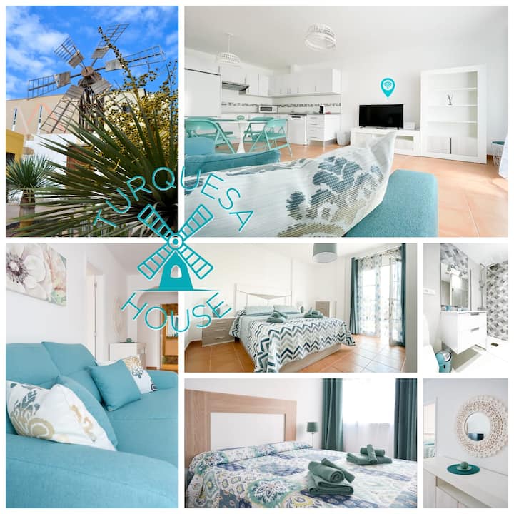 Turquesa House -Central Town -From 1 Till 4 People - Corralejo