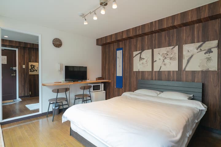 難波Livehouse 浪速区临近难波商圈  直达机场 对面超市  2张双人床 新增床铺 隔音窗帘 - Umeda