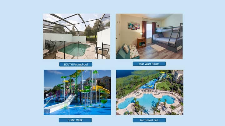 Wh Th; 3 Min Walk Pool/waterpark Close To Disney! - Lake Buena Vista, FL