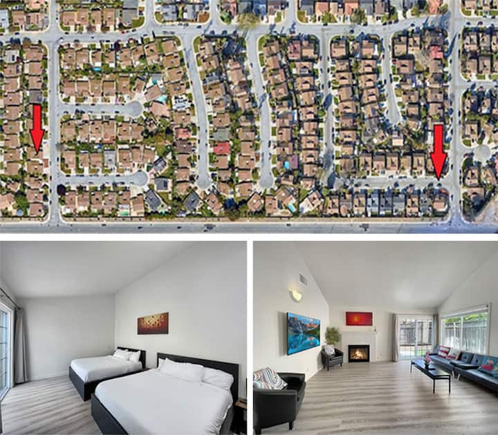 2homes_1k,4q,8s,8sb_slp26_ev_ac_kit_bbq_wifi_w/d - Morgan Hill