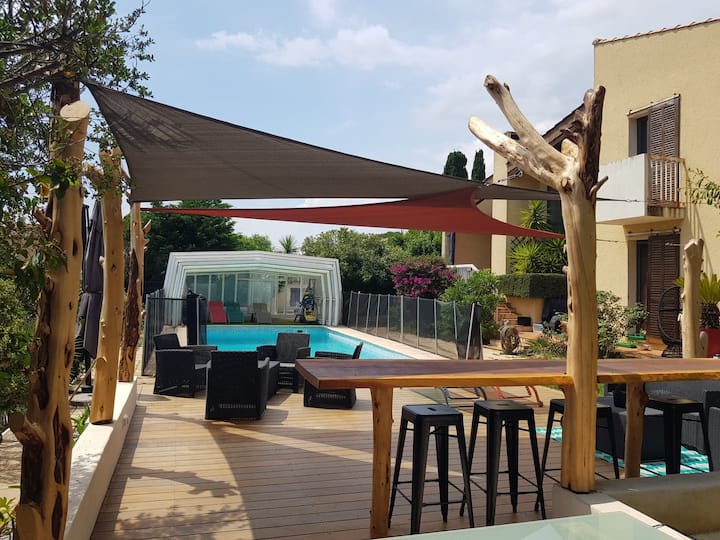 Villa Piscine 10*5m Extérieur 1300m²proche Plages - La Seyne-sur-Mer