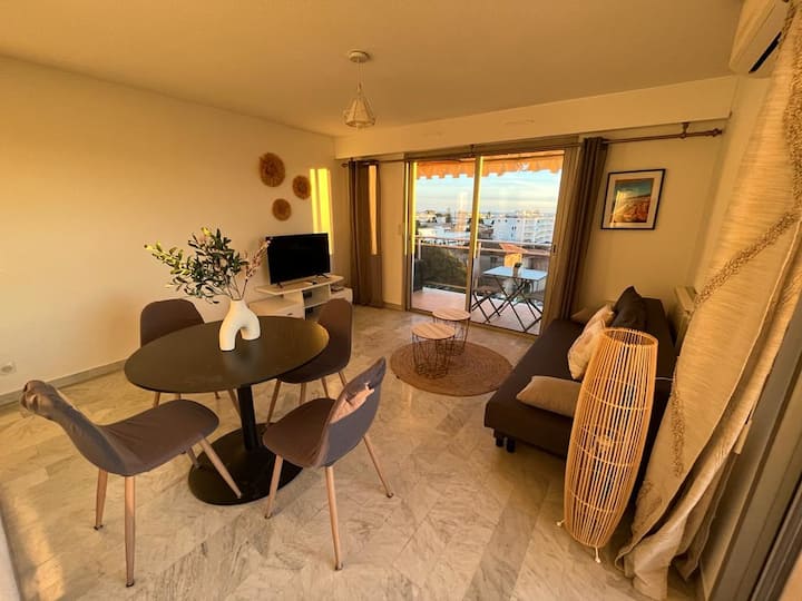 Sunny Sea View 2p Cros Cagnes - Cagnes-sur-Mer