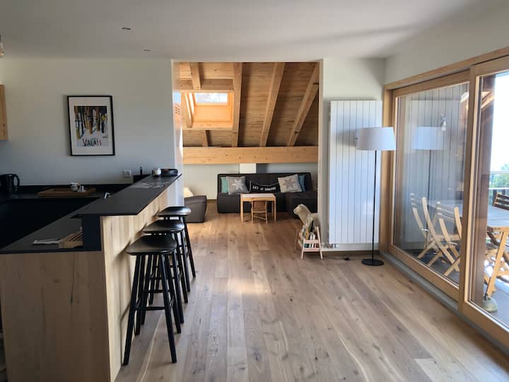 Bijou Au Calme Face Aux Alpes - Crans-Montana