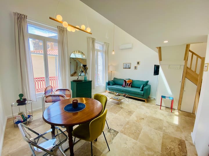 "Le Refuge" Duplex Quartier Haut, Clim, Wifi - Sète