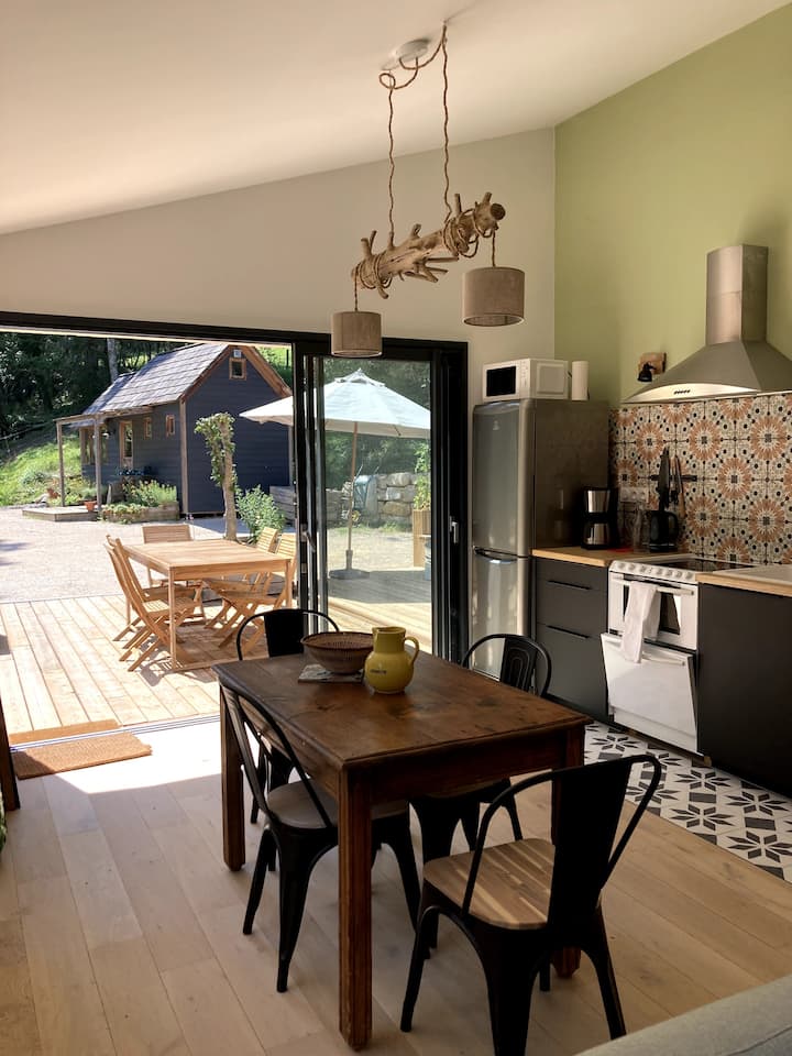 Maison Et Cabane Bois Avec Petite Piscine - Saint-Antonin-Noble-Val