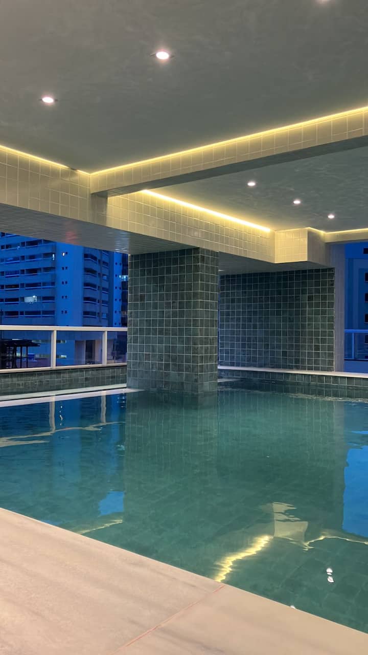 Apartamento Vista Mar 100mt Praia Lazer Completo - Praia Grande