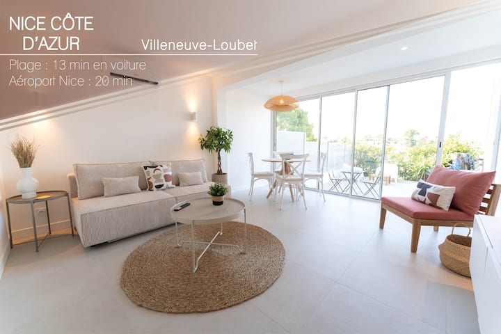 Ml Charmant 2p Au Calme, Terrasse Et Piscine - Cagnes-sur-Mer