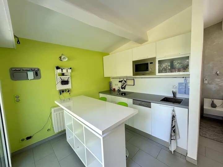 Studio Calme, Piscine Partagée - Vence