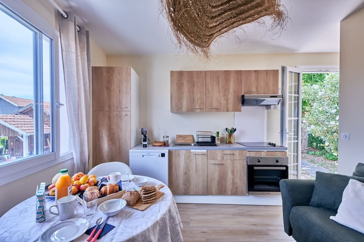 Petite Maison Rose 4pers Jardin - Cap Ferret