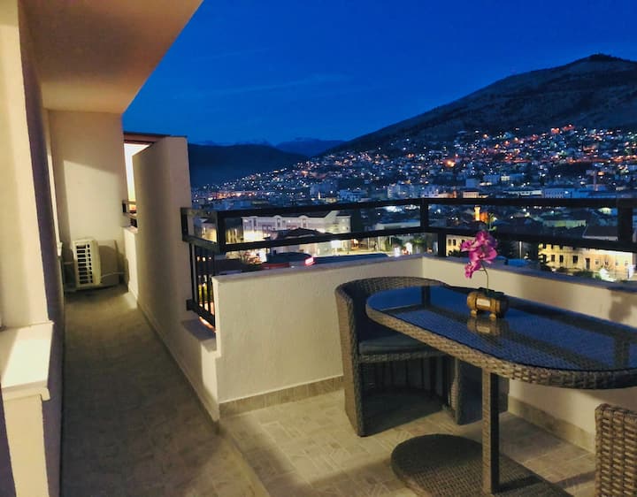 City Lights Panorama 2 - Mostar