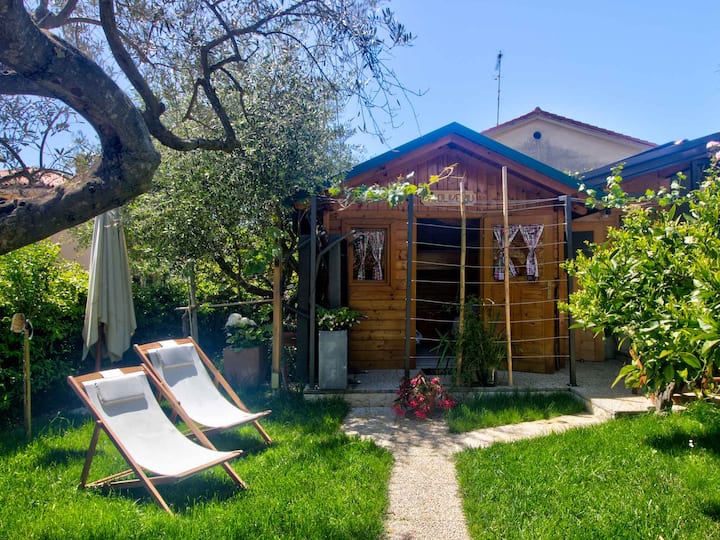 Wooden Bungalow Located In A Lush Garden - Lucia